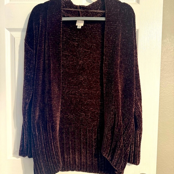 a new day | Sweaters | Target A New Day Raisin Purple Chenille Open ...